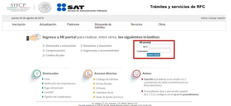 Como imprimir mi RFC 2024